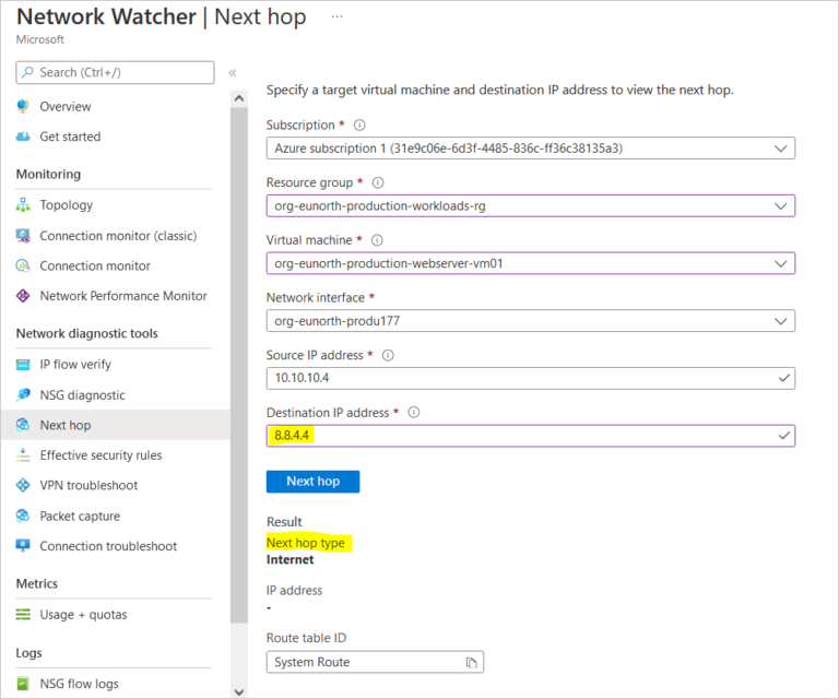 used network watcher ip flow verify to check one more time if traffic ... used network watcher ip flow verify to check one more time if traffic ...